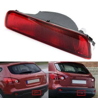 1pcs Rear Bumper Reflector Tail Fog Light Lamp For Nissan Qashqai 2007