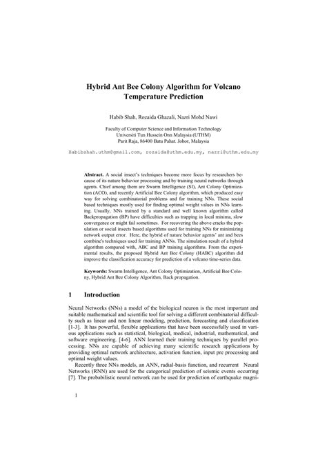 Pdf Hybrid Ant Bee Colony Algorithm