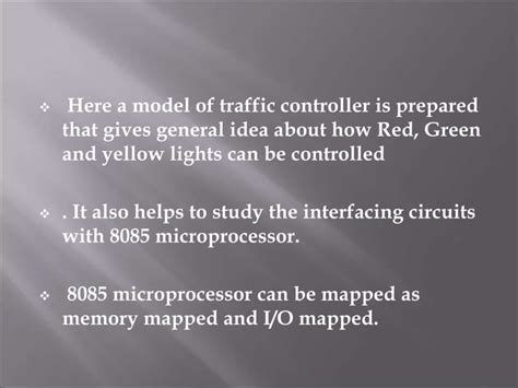 Traffic Controller Using 8085ppt Computing Technology And Computing