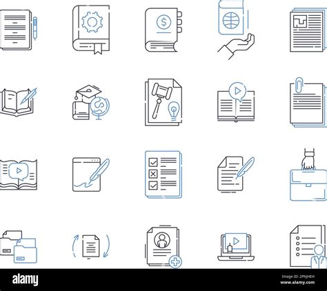 Progressive Education Line Icons Collection Inquiry Dynamic Holistic Individualized