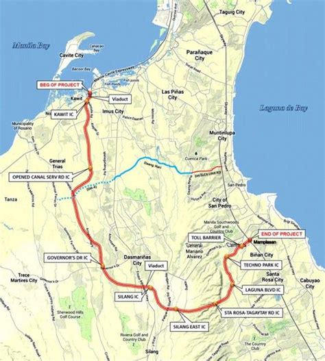 Calax Map Road Network Series Cavite Laguna Expressway Calax