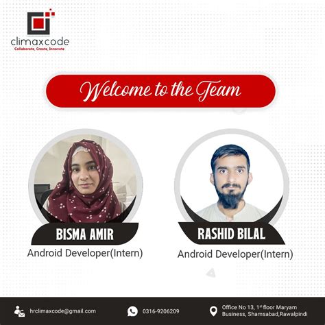 Climaxcode Technology On Linkedin Intern Androiddeveloper Welcometotheteam