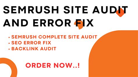 Provide Semrush Site Audit And Fix Semrush Site Audit Issues By Mahamgill Fiverr