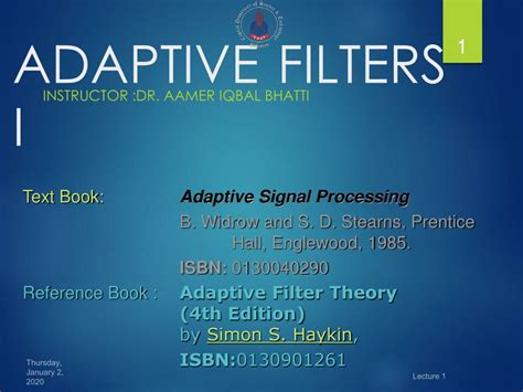 Ppt Adaptive Filters I Powerpoint Presentation Free Download Id9428411