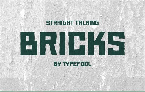 Bricks Display Font On Behance