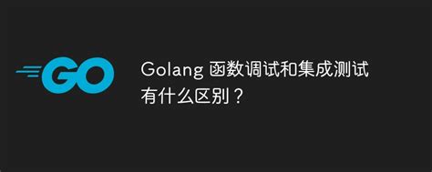 Golang 函数调试和集成测试有什么区别？ 叮当号
