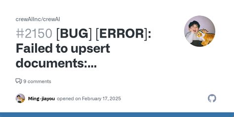 Bug Error Failed To Upsert Documents Apistatuserrorinit