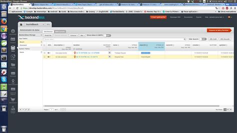 how get all the data from a table of the data base general backendless support