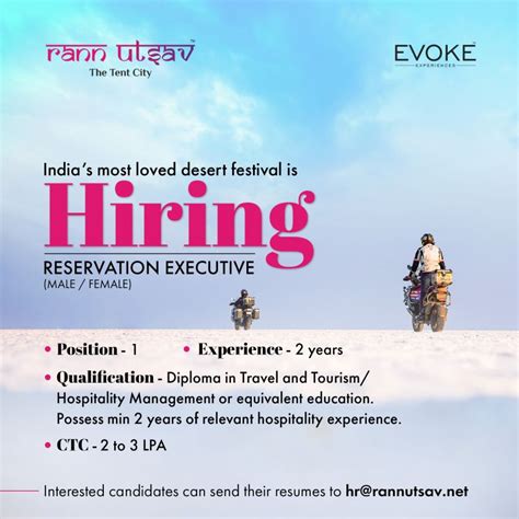 Rann Utsav Official On Linkedin Hiring Nowhiring Vacancy Jobopening Hiringalert Hiringjobs