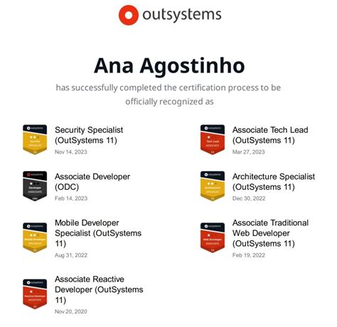 Ana Sofia Agostinho On Linkedin Outsystems Security Certification Esystemsnordic