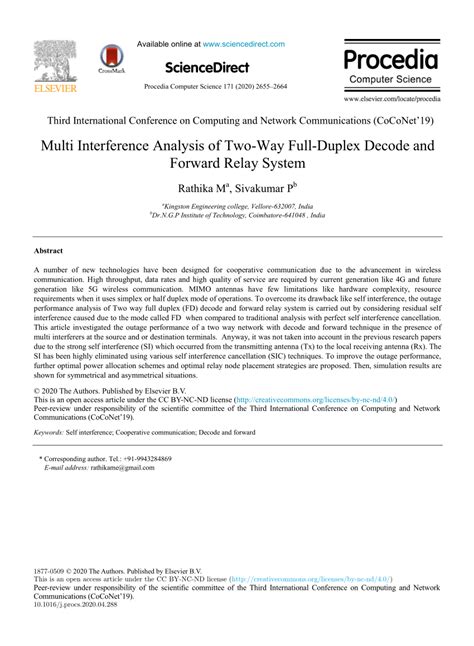 Pdf Multi Interference Analysis Of Two Way Full Duplex Decode And Forward Relay System