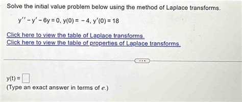 Solved Solve The Initial Value Problem Below Using The Method Of