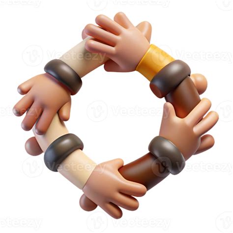 Impressive Creative Unity Teamwork Collaboration Diverse Hands In A
