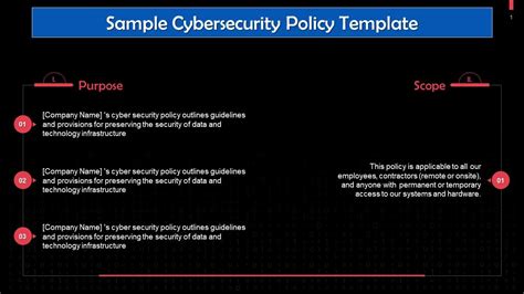 Purpose And Scope Of A Sample Cybersecurity Policy Template Training