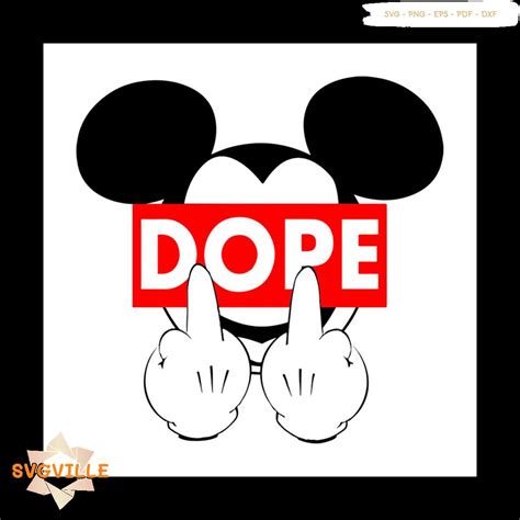Dope Mickey Middle Finger Svg Disney Svg Mickey Mouse Svg Inspire