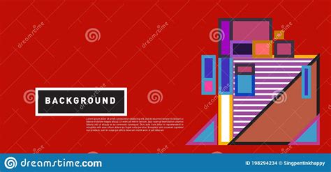Vector Abstract Colorful Rectangle Background For Banner Stock Vector Illustration Of Concept