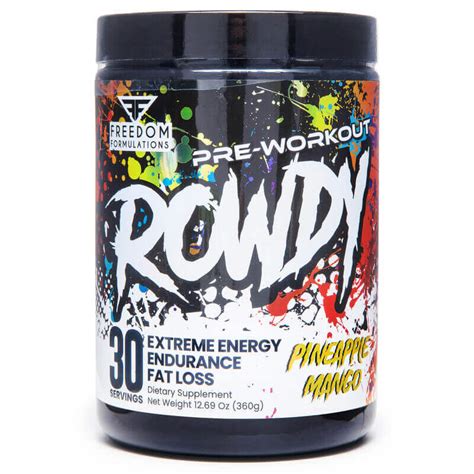 Freedom Formulations ROWDY Pre Workout Kaufen Fatburners At