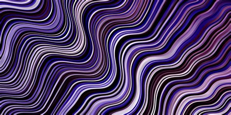Light Purple Vector Pattern With Wry Lines Bright Sample With Colorful Bent Lines Shapes