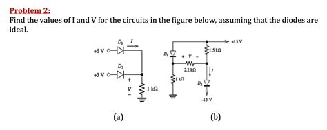 Solved Problem 2 Find The Values Of I And V For The Chegg Com