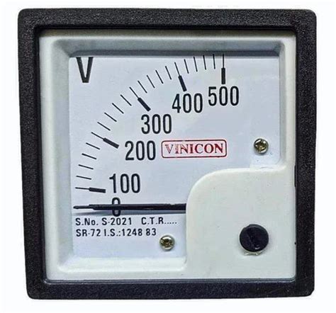 500v Vinicon Analog Voltmeter Dimension 96 X 96 Mm Ac At ₹ 80piece In New Delhi