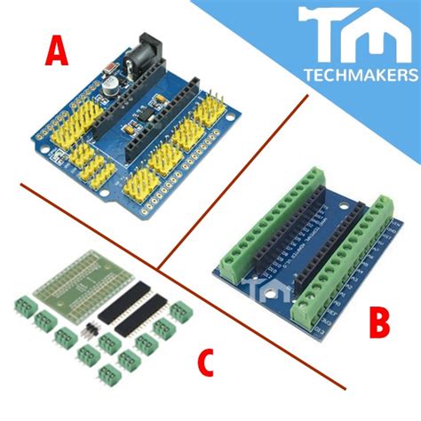 Arduino Nano I O Pin Expansion Terminal Adapter Block Screw Shield V1 0 Shopee Malaysia