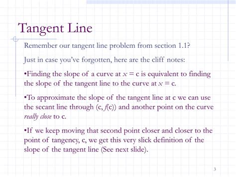 PPT The Derivative And The Tangent Line Problem PowerPoint Presentation ID 1710460