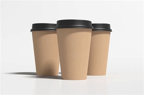 세 개의 골판지는 흰색 배경에 검은 색 뚜껑으로 조롱 커피 종이 컵을 빼앗아 3가지 개체에 대한 스톡 사진 및 기타 이미지 3가지 개체 검은색 공란 Istock