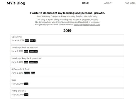 Personal Learning Blog Built With Jekyll And Hosted On Github Jekyll Themes