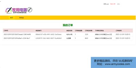 基于jspservlet的家用电器购物商城管理系统 Java毕业设计从戎源码网从戎源码网