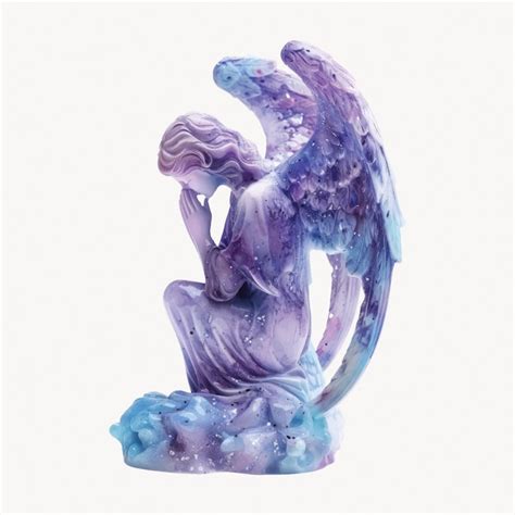 Premium Vector Elegant Angel Figurine In Prayer