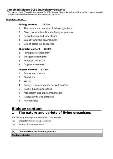 PDF Combined Science GCSE Equivalency Guidance DOKUMEN TIPS
