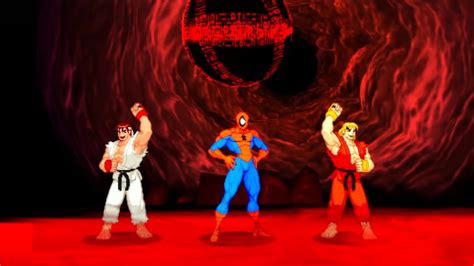 Marvel Vs Capcom 2 Ryu Spider Man Ken Expert Difficulty Playthrough Youtube