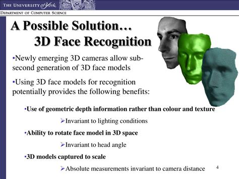 Ppt Enhancing Biometric Authentication Three Dimensional Face