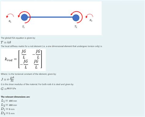 Solved The Global Fea Equation Is Given By T κθ The Local