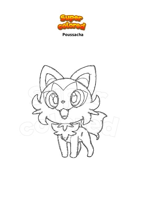 Coloriage Pokemon Poussacha