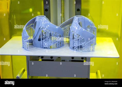 Printed Models On 3d Printer Close Up Objects Printed On Photopolymer Sla 3d Printer From