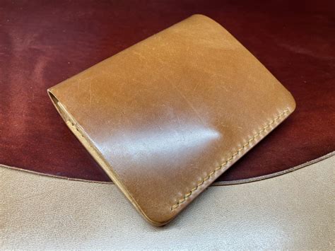 No063★ミニウォレットlot503★レーデルオガワ社製オイルコードバン★ブラウン Divingheadbat Leathers