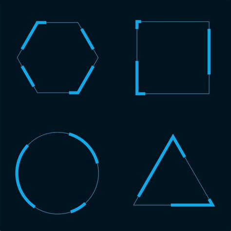 Premium Vector Various Frame Shapes Science Fiction Elements For The Interface