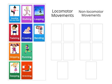 Locomotor Vs Non Locomotor Movements Group Sort
