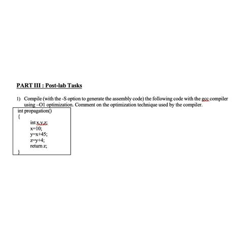 Solved Part Iii Post Lab Taskscompile With The S Option