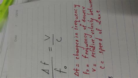 Is This Formula For Doppler Shift Correct If So Can Anyone Show Me The Derivation R Physics