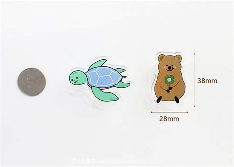 캐릭터 아크릴집게 다꾸 클립 파일 서류집게 코알라디자인