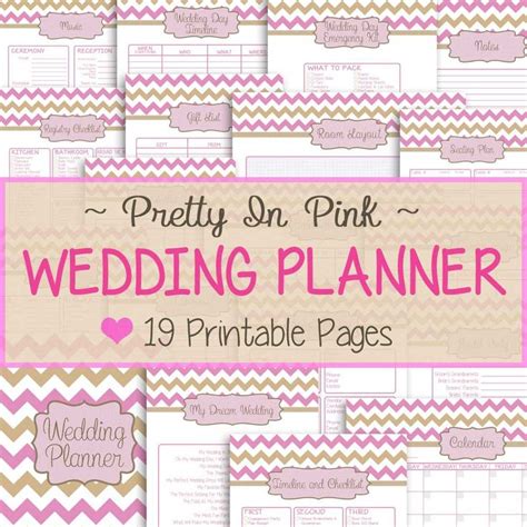 Free Wedding Organizer Printables The File Includes A Wedding Budget