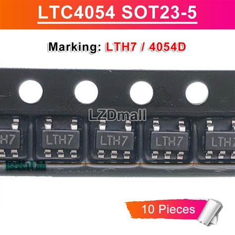 10pcs LTC4054 CD4054D SOT23-5 SOT23 Marking LTH7 4054D SOT-23-5 SMD Li ...