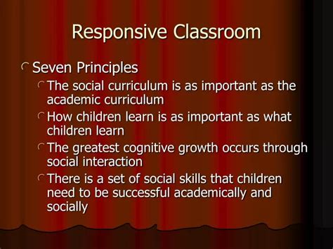 Ppt Building A Responsive Classroom Environment Powerpoint