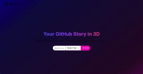 Git Skyline Your Github Story In 3d