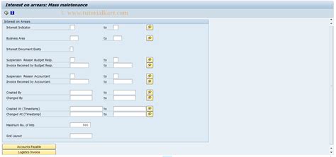 FPIA MASS UPD SAP Tcode Penalty Interest Mass Changes