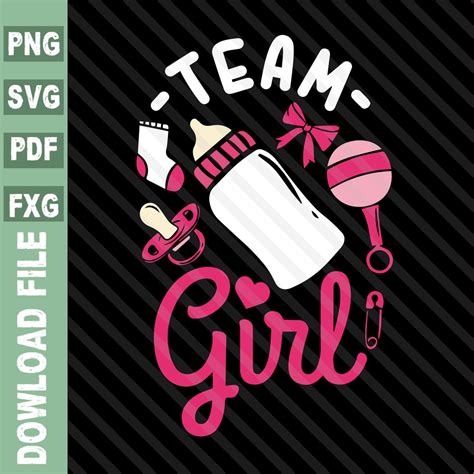 Gender Reveal Svg Team Girl Svg Team Girl Dabbing Svg Gender Reveal