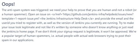 Sign Up · Issue 3217 · Jenkins Infrahelpdesk · Github