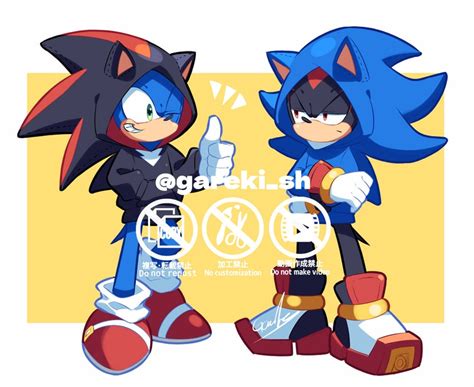 Sonic The Hedgehog And Shadow The Hedgehog Sonic Drawn By Garekish